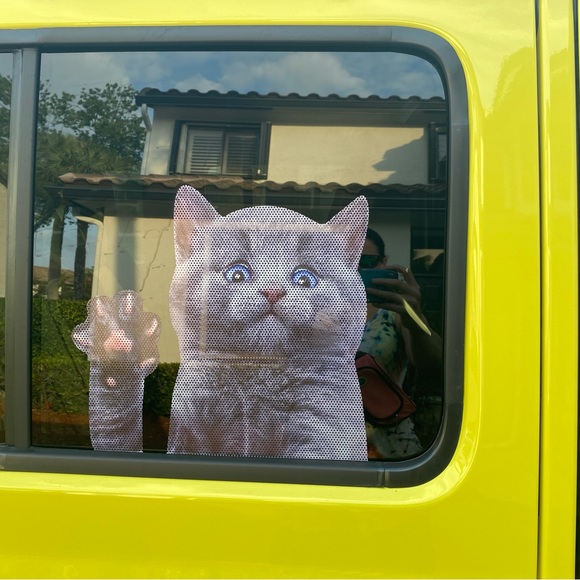 None | Other | New Realistic Cat Lover Car Window Removable Decal ...